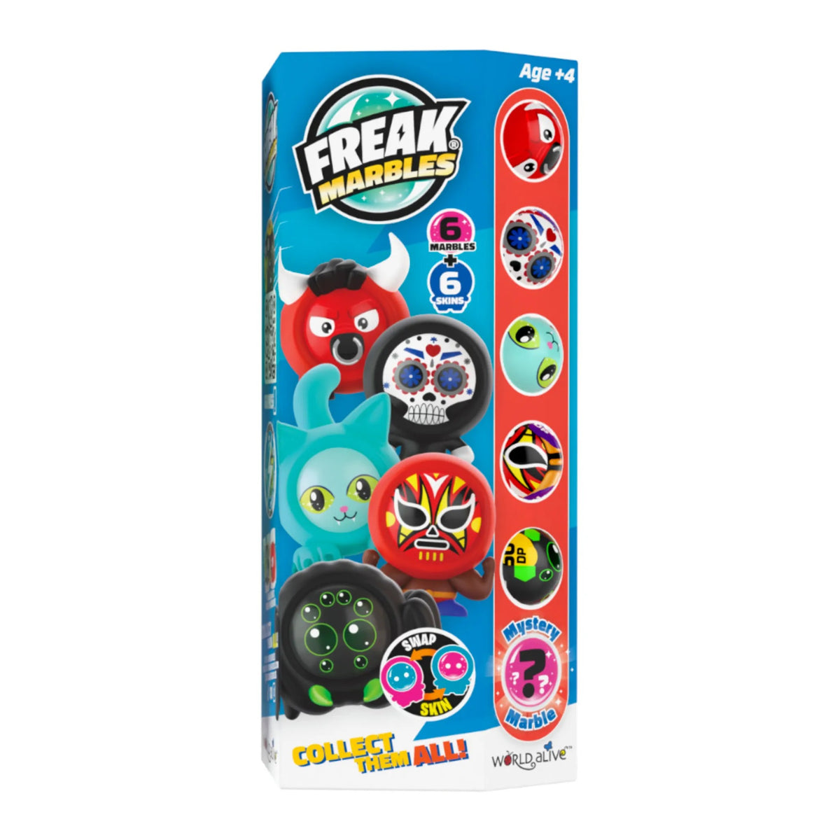 Freak Marbles Totem 6 Pack Red Assorted – Toy Kingdom South Africa