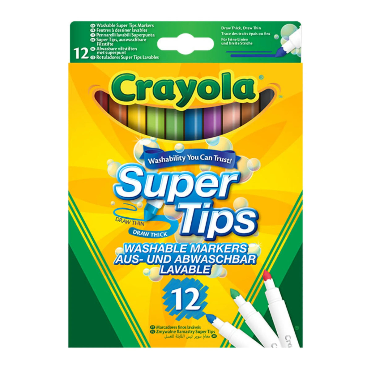Crayola Washable Supertips Markers 12 Pack – Toy Kingdom South Africa