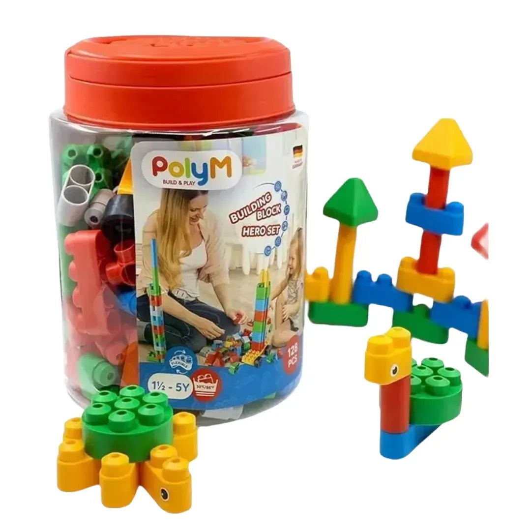 Poly M 128 Pieces Building Block Set – Toy Kingdom South Africa