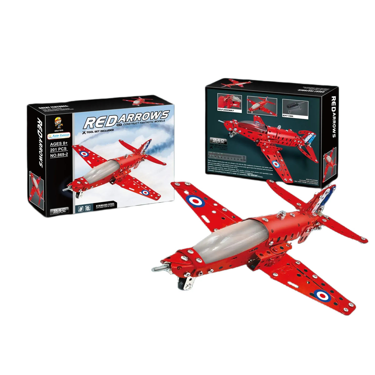 Aole Metal Red Arrows Plane Puzzle - 201 Pieces – Toy Kingdom South Africa