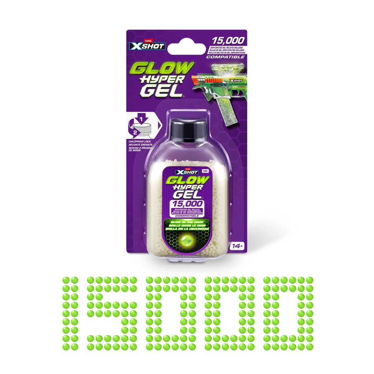 XSHOT Glow Hyper Gel - 15,000 Pellets – Toy Kingdom South Africa